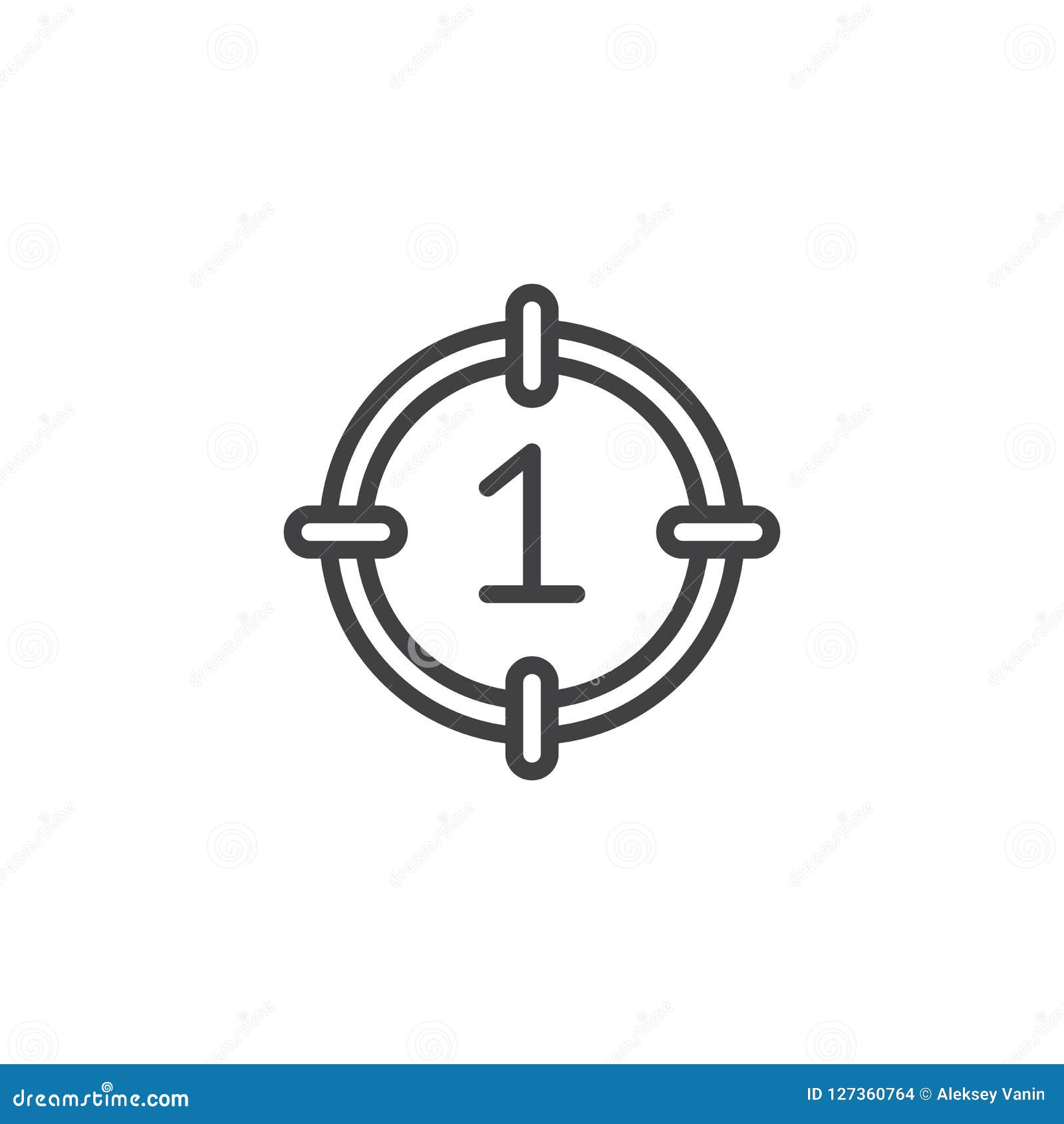Countdown Timer Outline Icon Stock Vector - Illustration of logo ...
