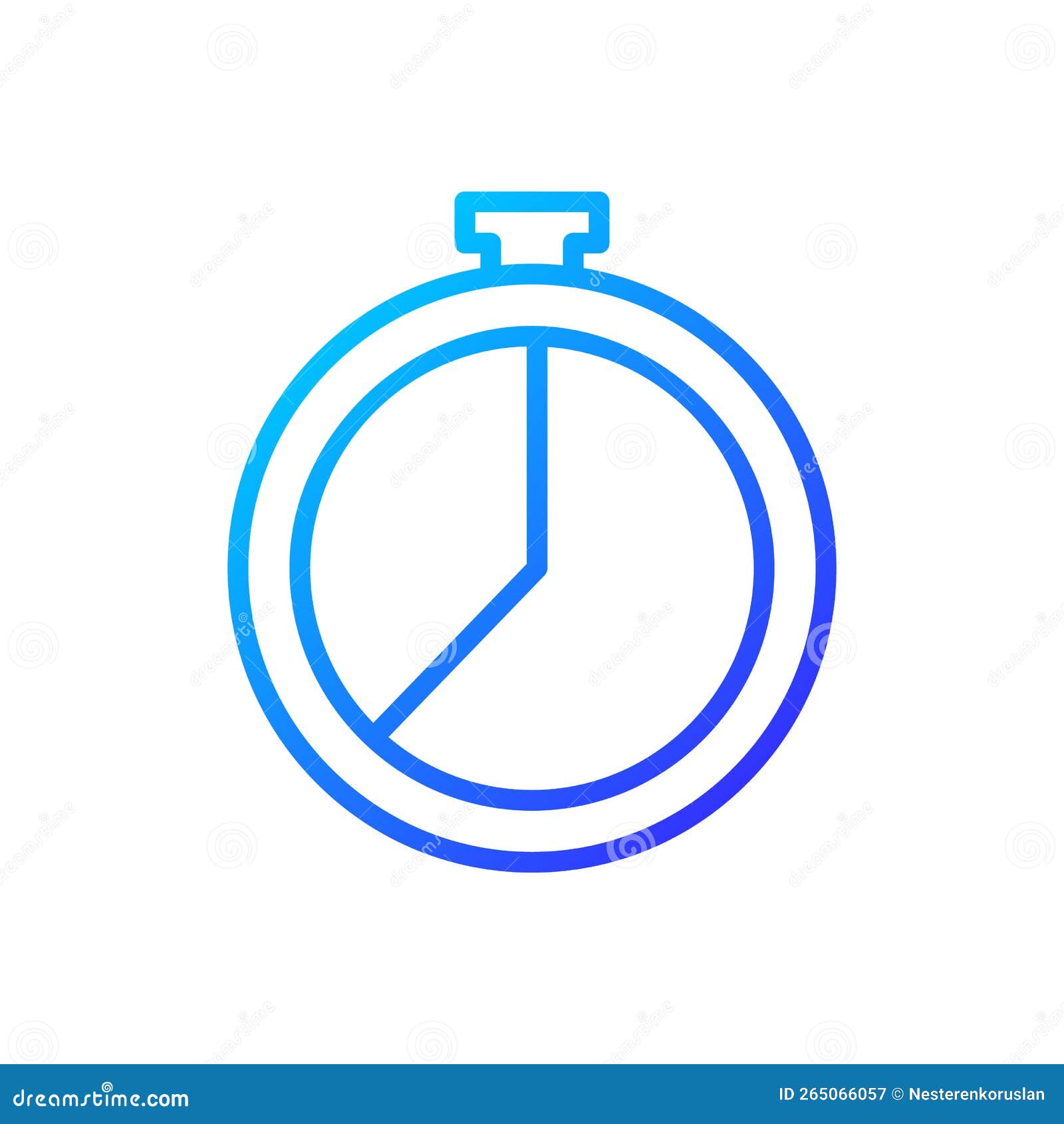Countdown Timer Pixel Perfect Gradient Linear Vector Icon Stock Illustration - Illustration of ...