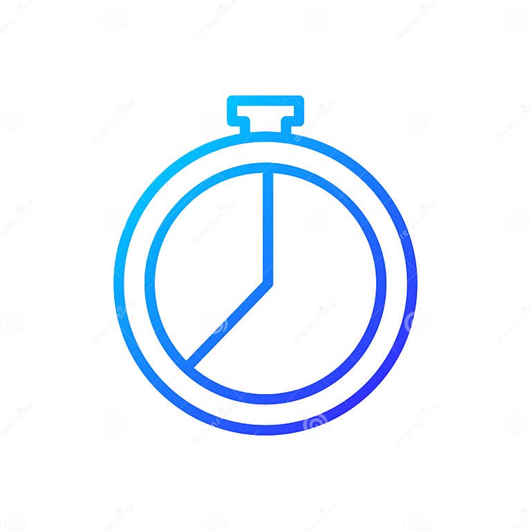 Countdown Timer Pixel Perfect Gradient Linear Vector Icon Stock ...
