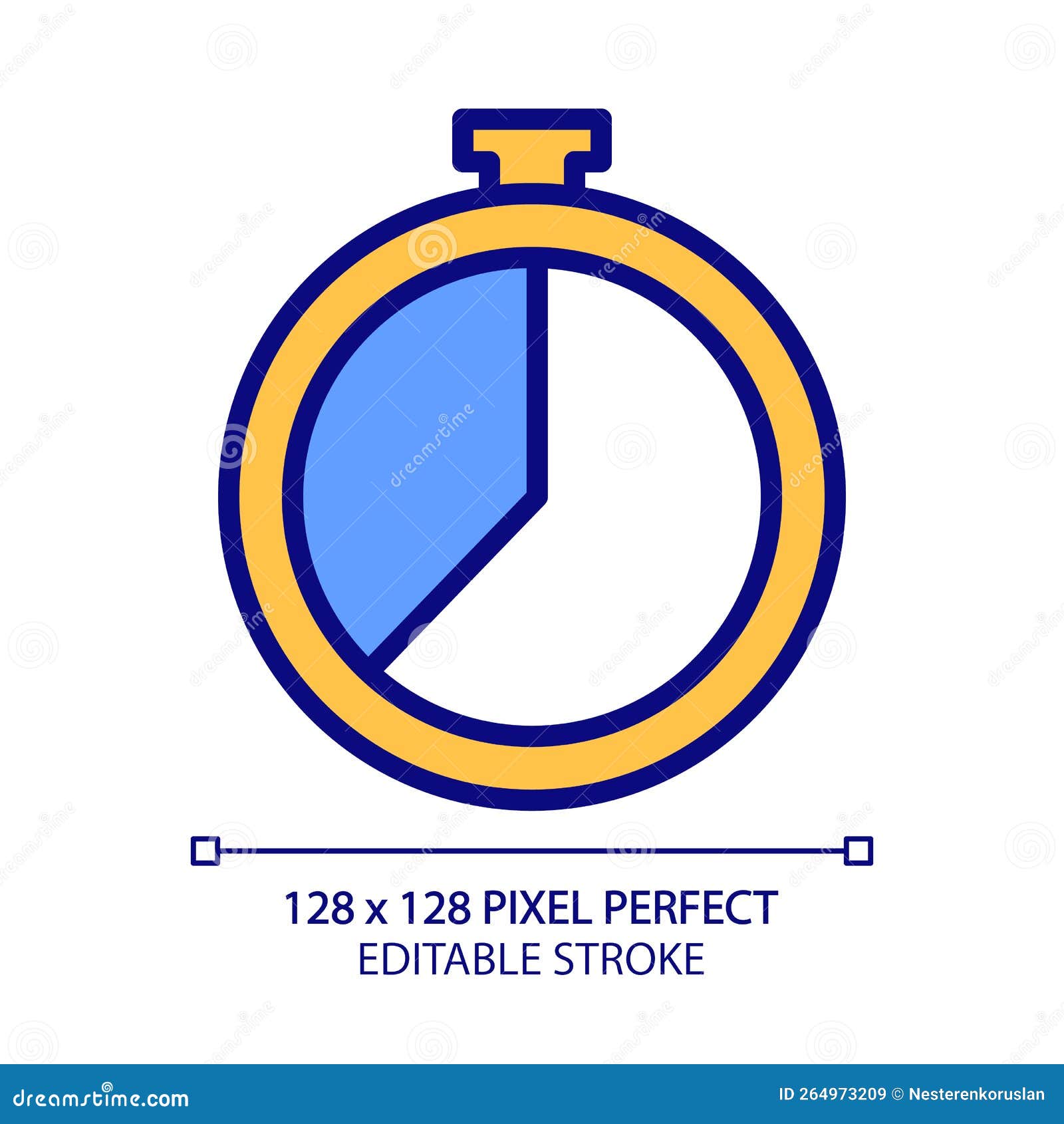 Countdown Timer Pixel Perfect RGB Color Icon Stock Vector ...