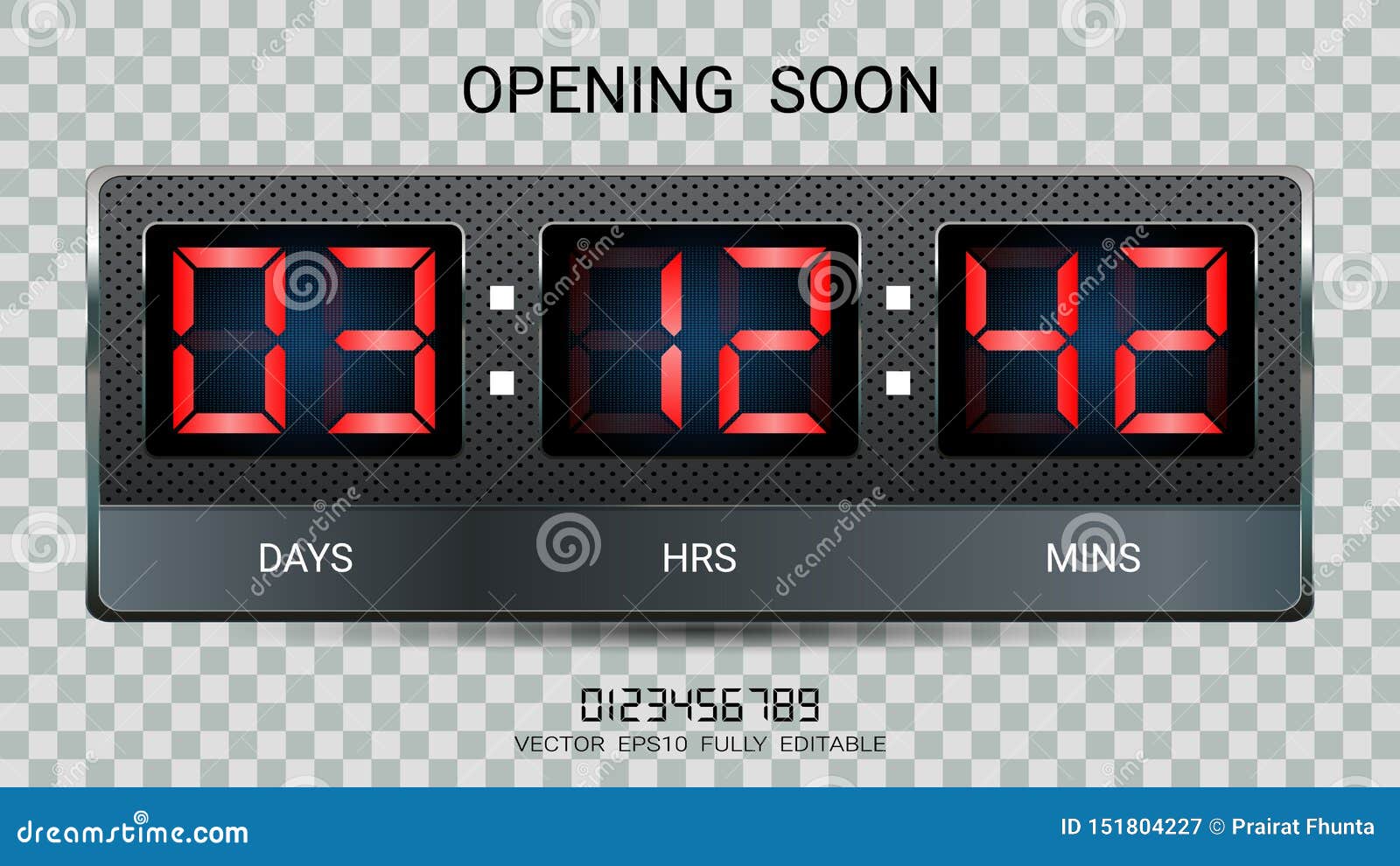 Countdown Timer Remaining or Clock Counter Scoreboard with Days, Hours ...