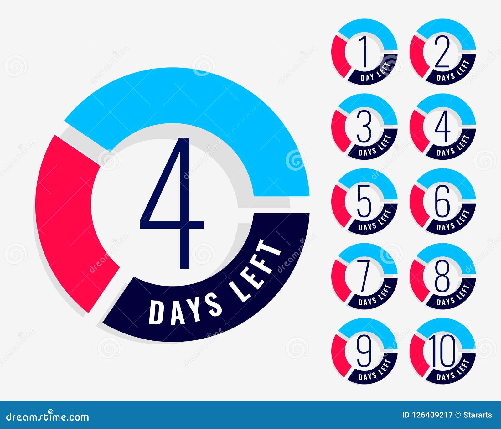 Countdown Timer Showing Number of Days Left Stock Vector - Illustration ... Countdown Timer Showing Number of Days Left Stock Vector - Illustration ...