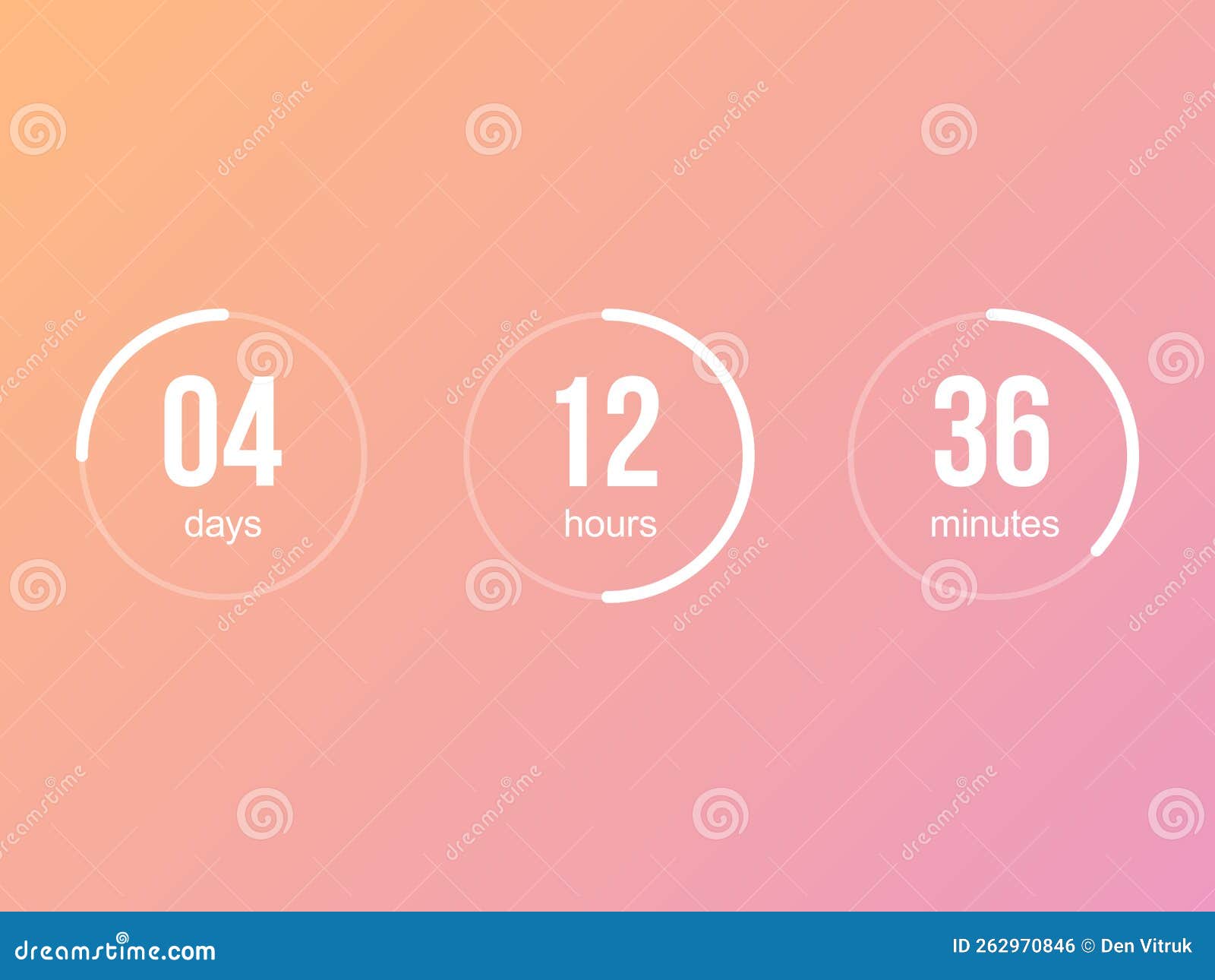 Countdown Timer Vector Clock Counter Stock Illustration - Illustration of creative, design ...