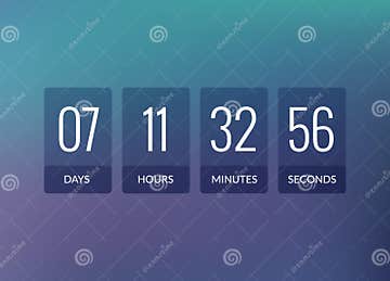 Countdown Timer Vector Clock Counter. Flip Business Scoreboard Display ...