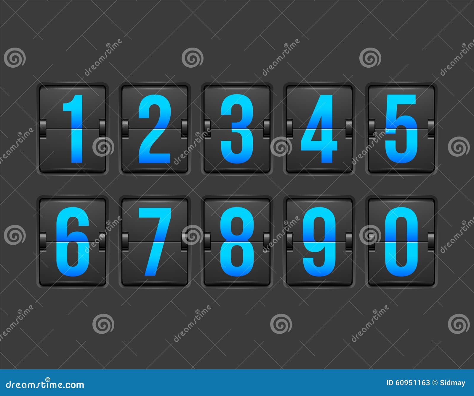 Countdown Timer, White Color Mechanical Scoreboard Stock Vector ...