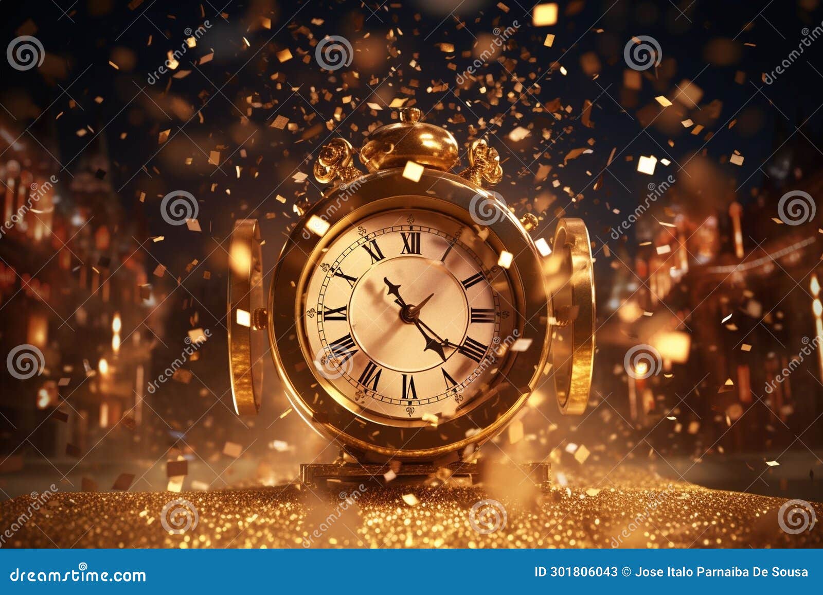 Countdown To New Years Clock Surrounded by Stock Illustration ...