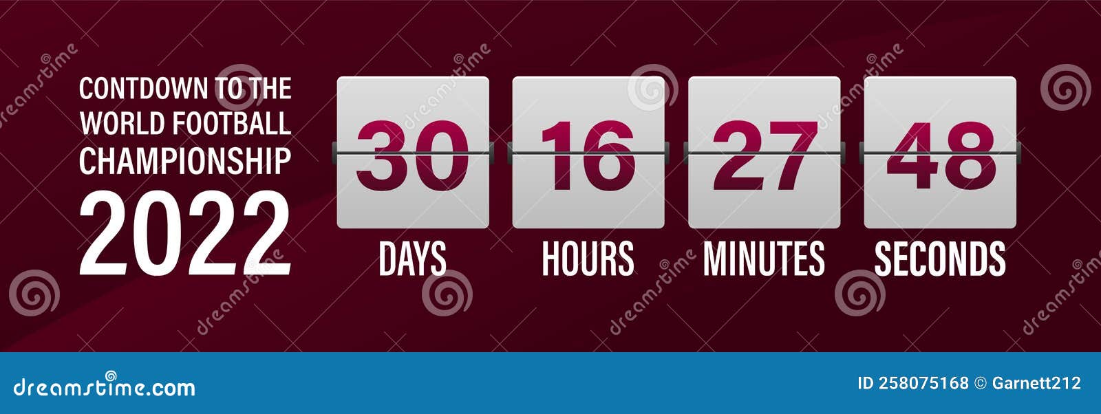 Countdown To the World Football Championship 2022 Stock Vector ...