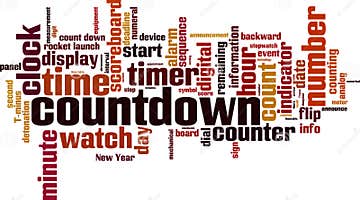 Countdown word cloud stock vector. Illustration of digital - 275335492