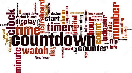 Countdown word cloud stock vector. Illustration of digital - 275335492