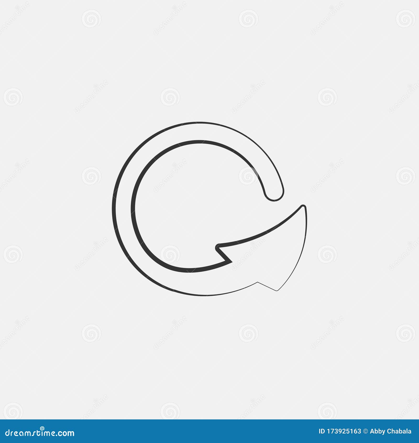 Clockwise Arrow Icon. Black Curved Circular Arrow Vector Illustration ... Clockwise Arrow Icon. Black Curved Circular Arrow Vector Illustration ...