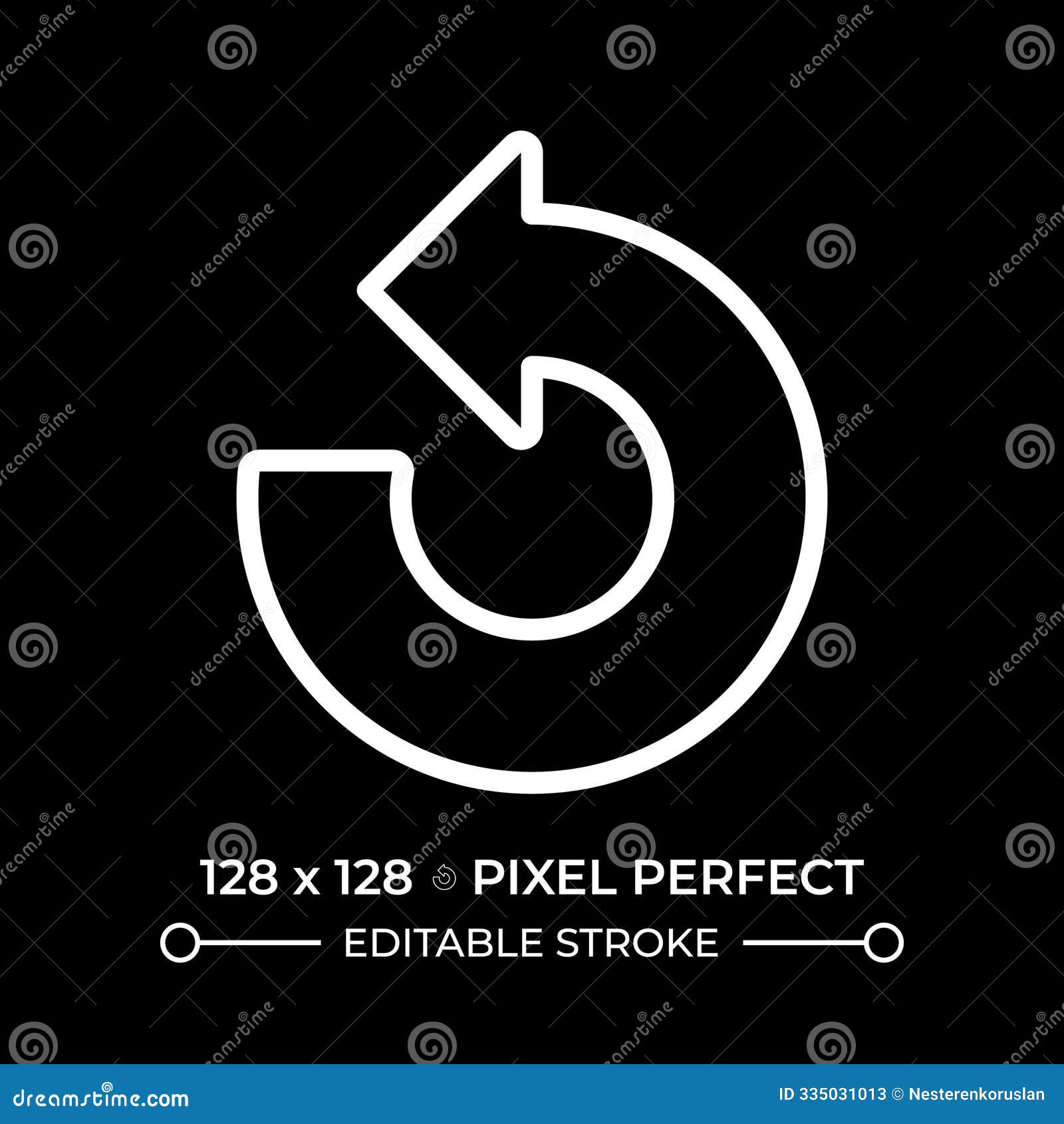 Linear Clockwise Icon From General Outline Collection. Thin Line ...