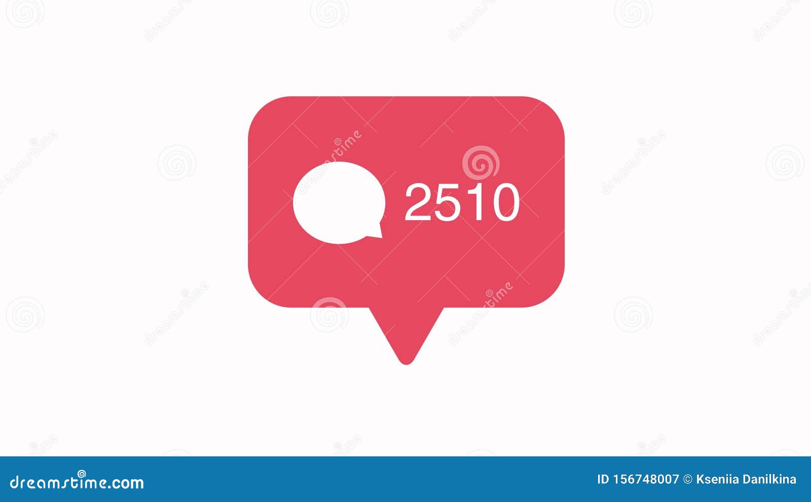 Counter of Comments Pink Rectangular Sign on White Background ...