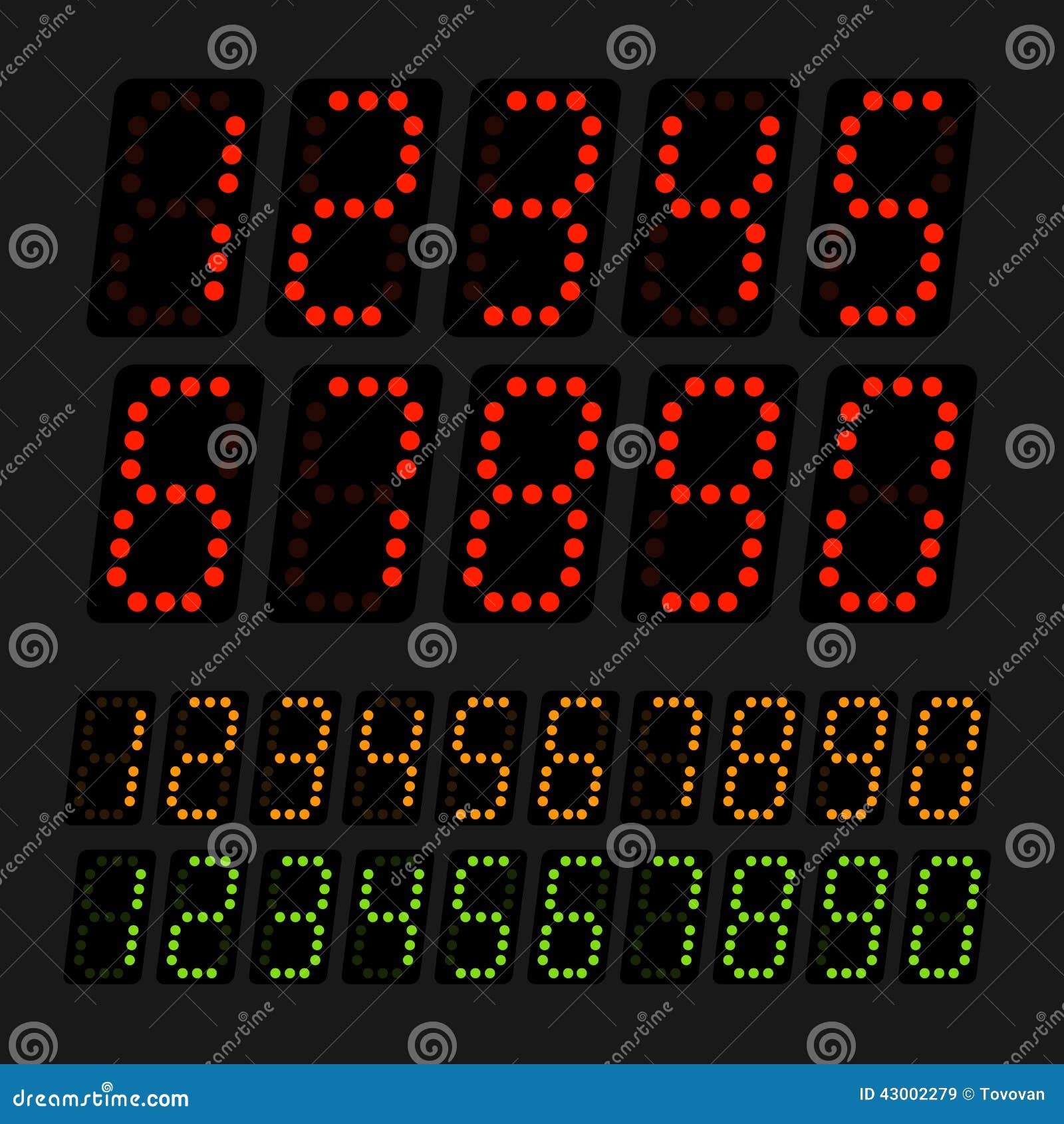 Counter with digits set stock vector. Illustration of appointment ...