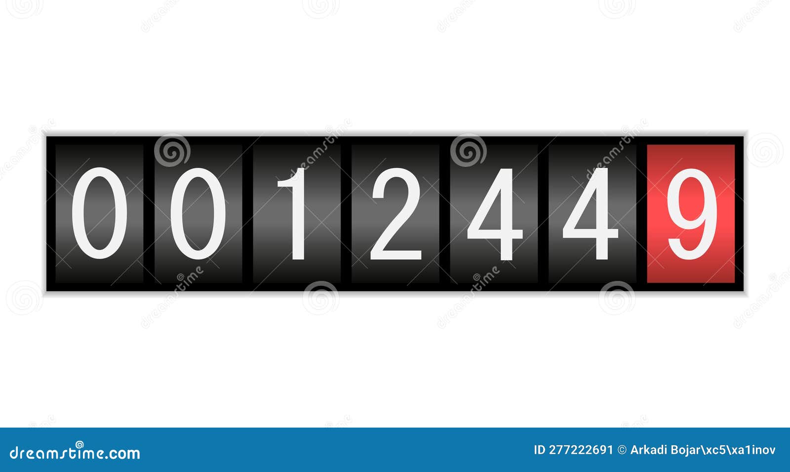 Counter Display with Running Numbers, Vector Illustration Stock Vector ...