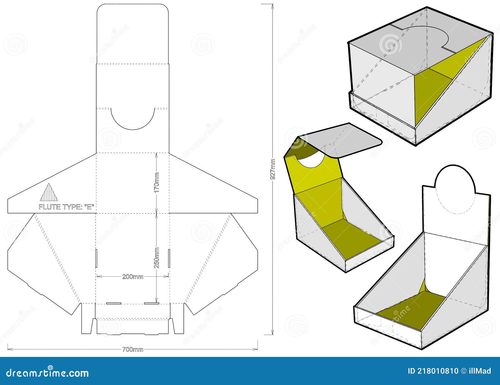 Counter Display Template, Vector With Die Cut / Laser Cut Layers ...