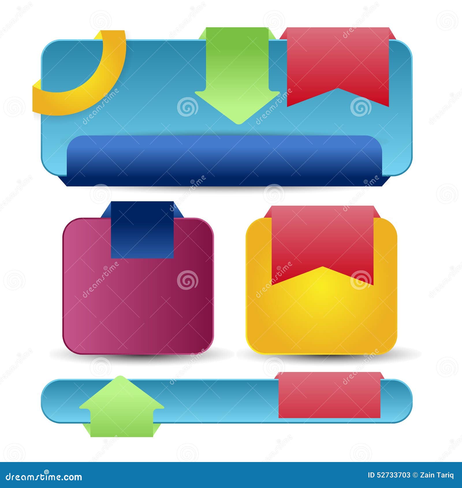 Counter Labels / Stickers on the Top of the (web) Page Stock Vector ...