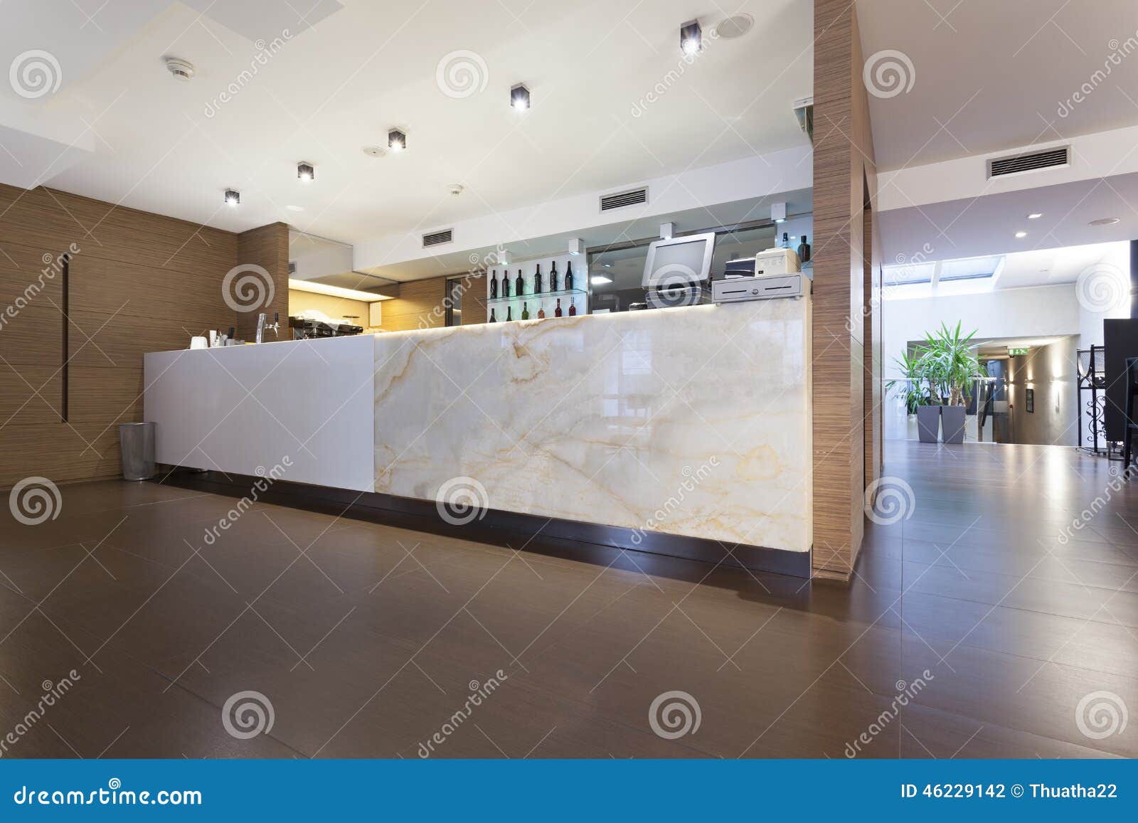 Counter in a Modern Restaurant Interior Stock Photo - Image of ...