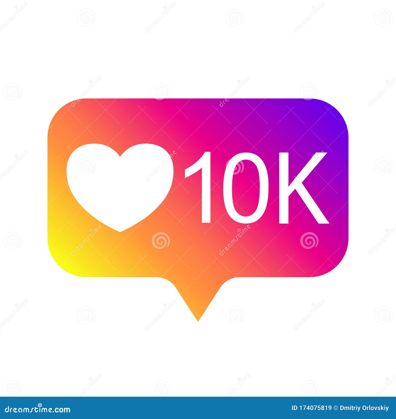 Counter Notification Icon, Color Gradient. Follower. Icon Like 10K ... Counter Notification Icon, Color Gradient. Follower. Icon Like 10K ...