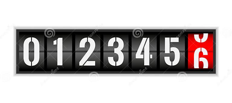 Counter with Numbers, Odometer Vector Design Stock Vector - Illustration of internet, display ...