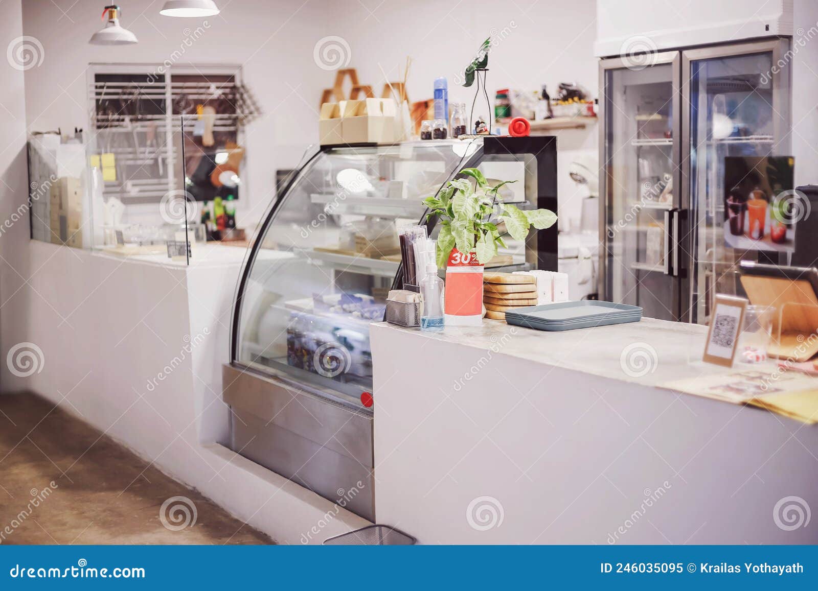 Counter for Ordering Food and Beverages in Coffee Shops Stock Image ...