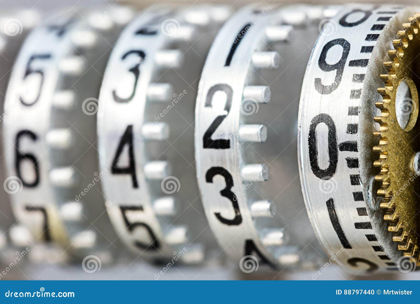 Counter Rolls with Different Numbers. Scoreboard Mechanism Close Stock ...