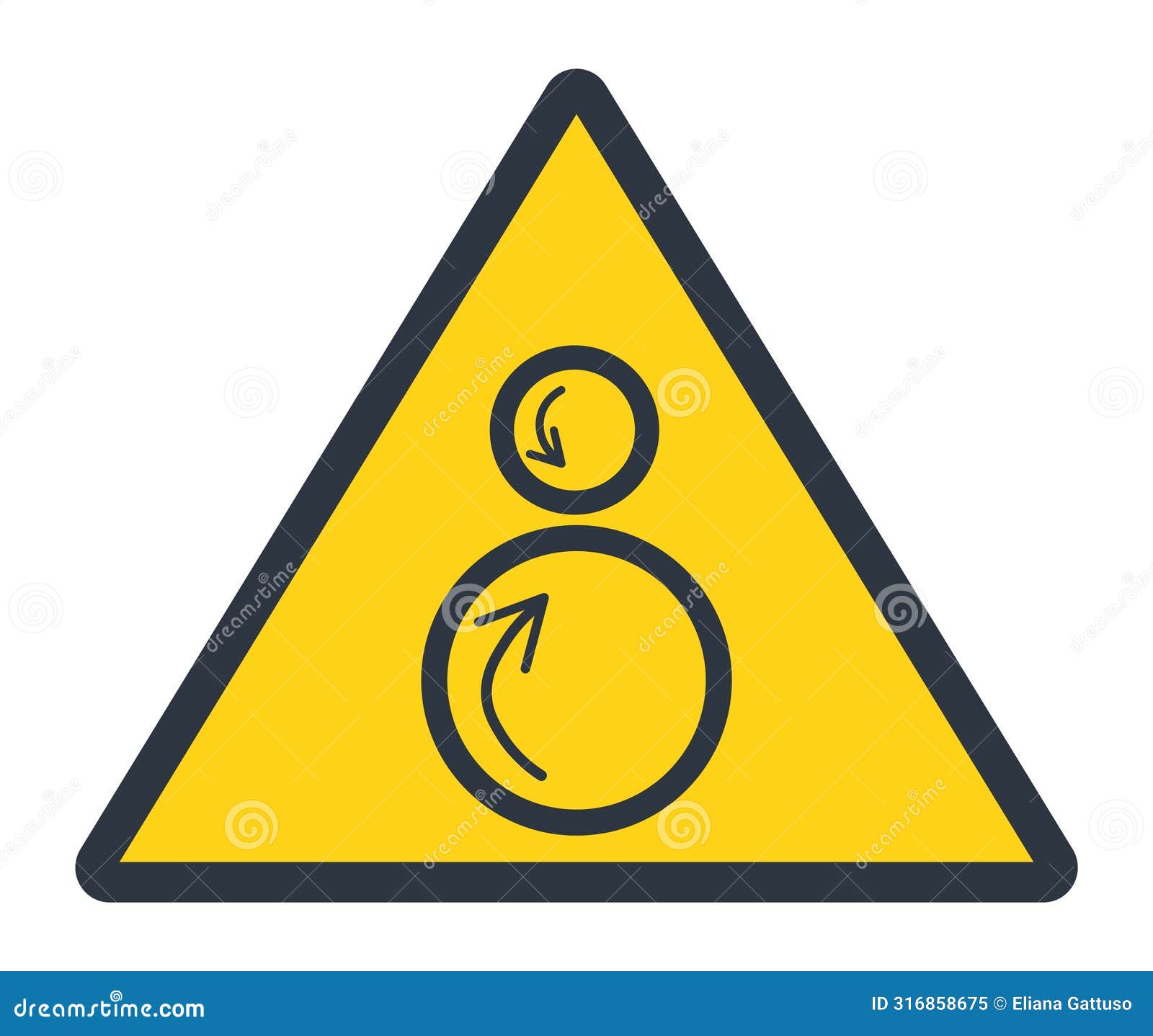 Counter-rotating Rollers Symbol Stock Illustration - Illustration of ...