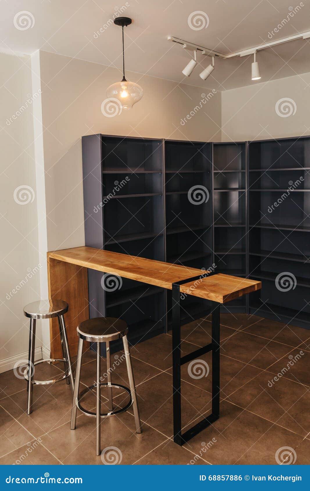 Counter with Seat Bar Stool Stock Photo - Image of barstool, kitchen ...