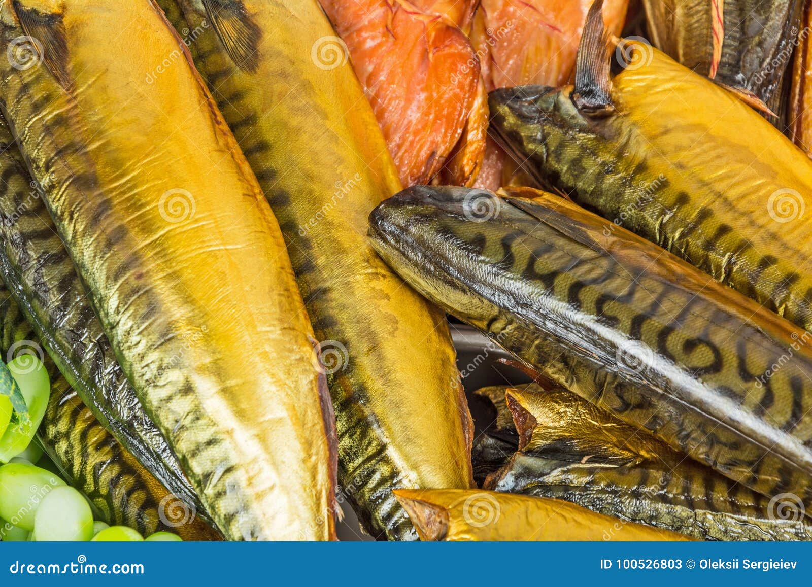 Smoked fish in market stock image. Image of culinary - 100526803