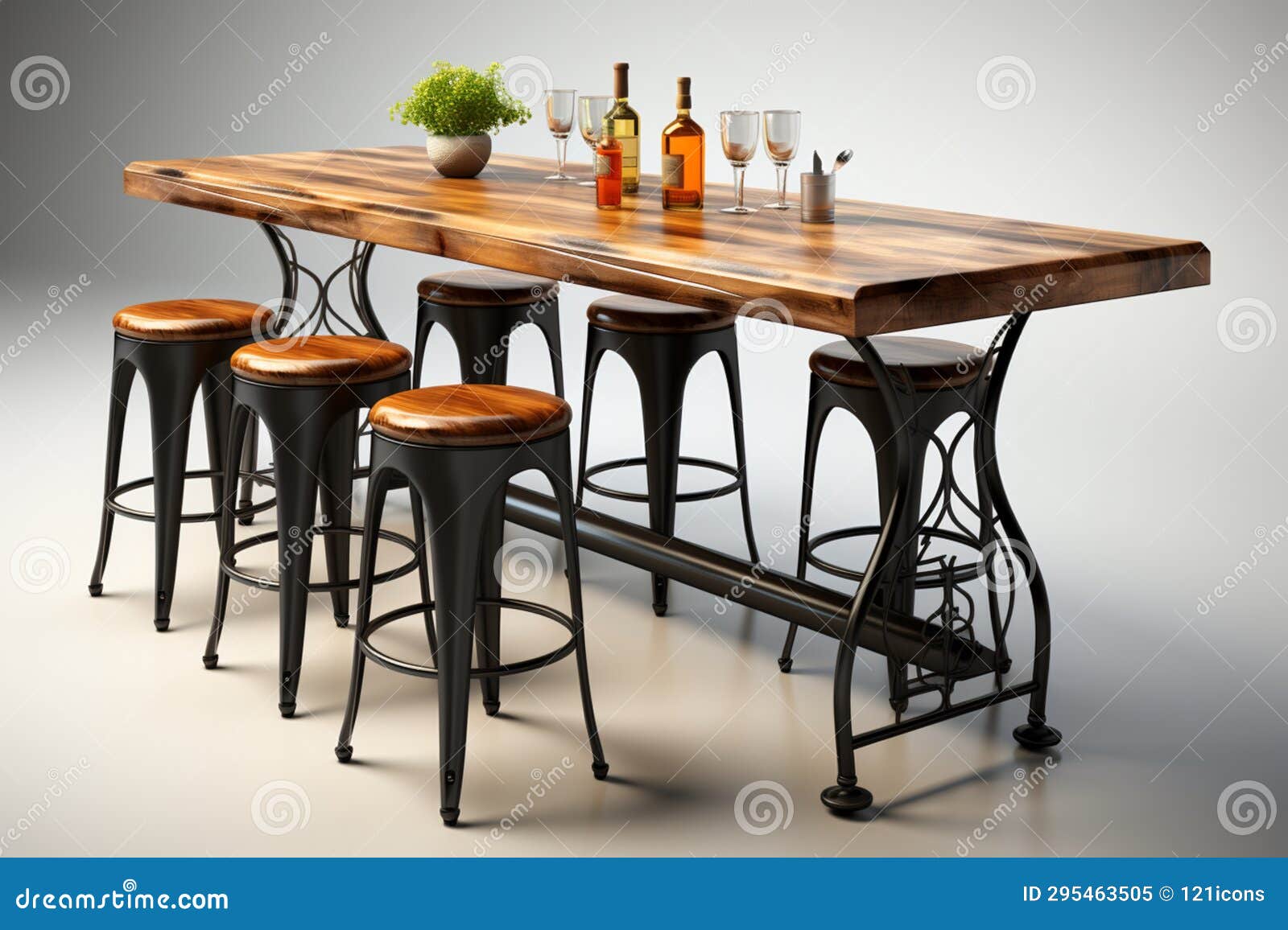 Counter Table on White Background Stock Illustration - Illustration of ...