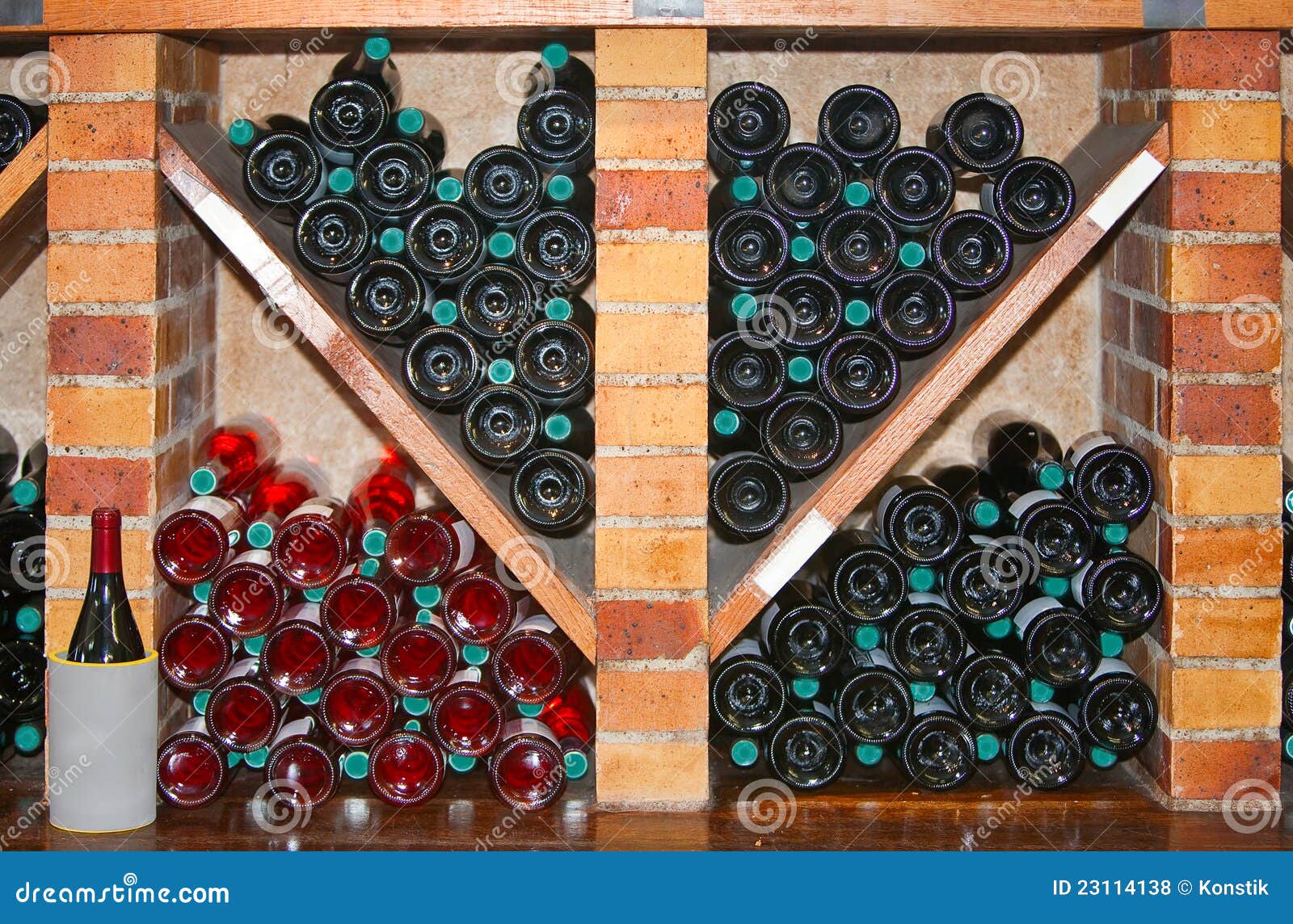 Counter with wine bottles stock photo. Image of style - 23114138