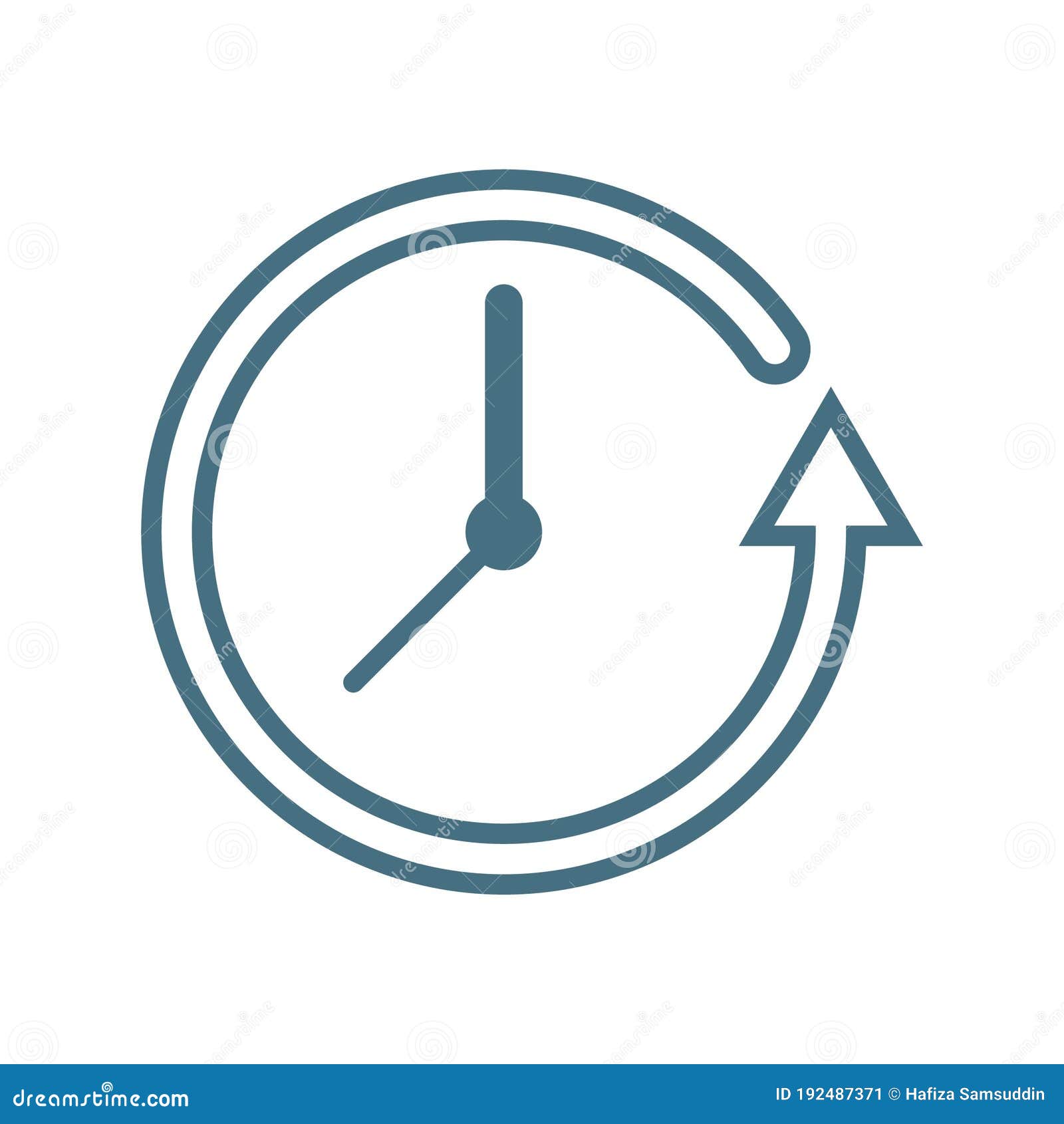 Counterclockwise Clock. Vector Illustration Decorative Design Stock ...
