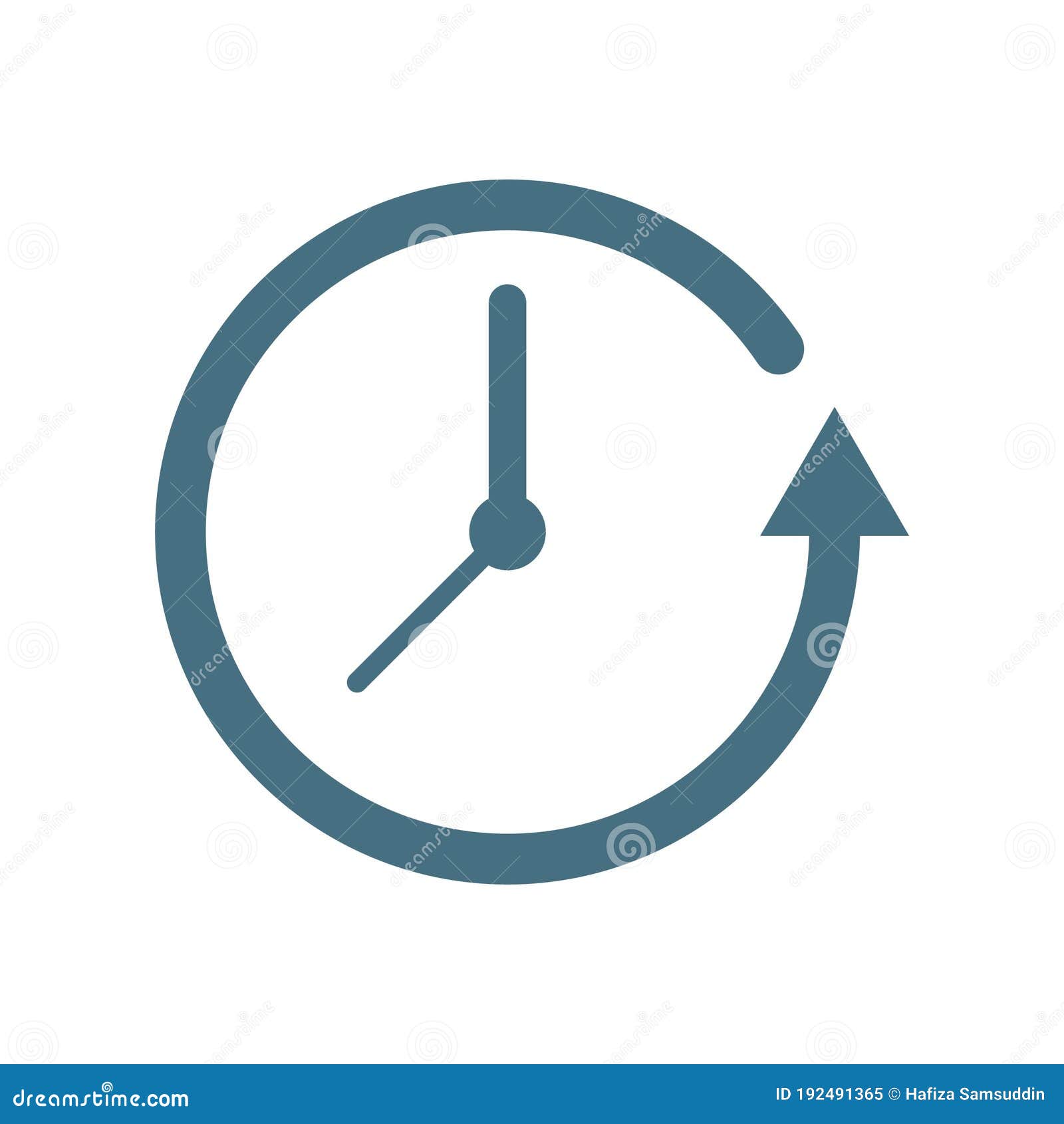 Counterclockwise clock. stock vector. Illustration of minutes - 192491365