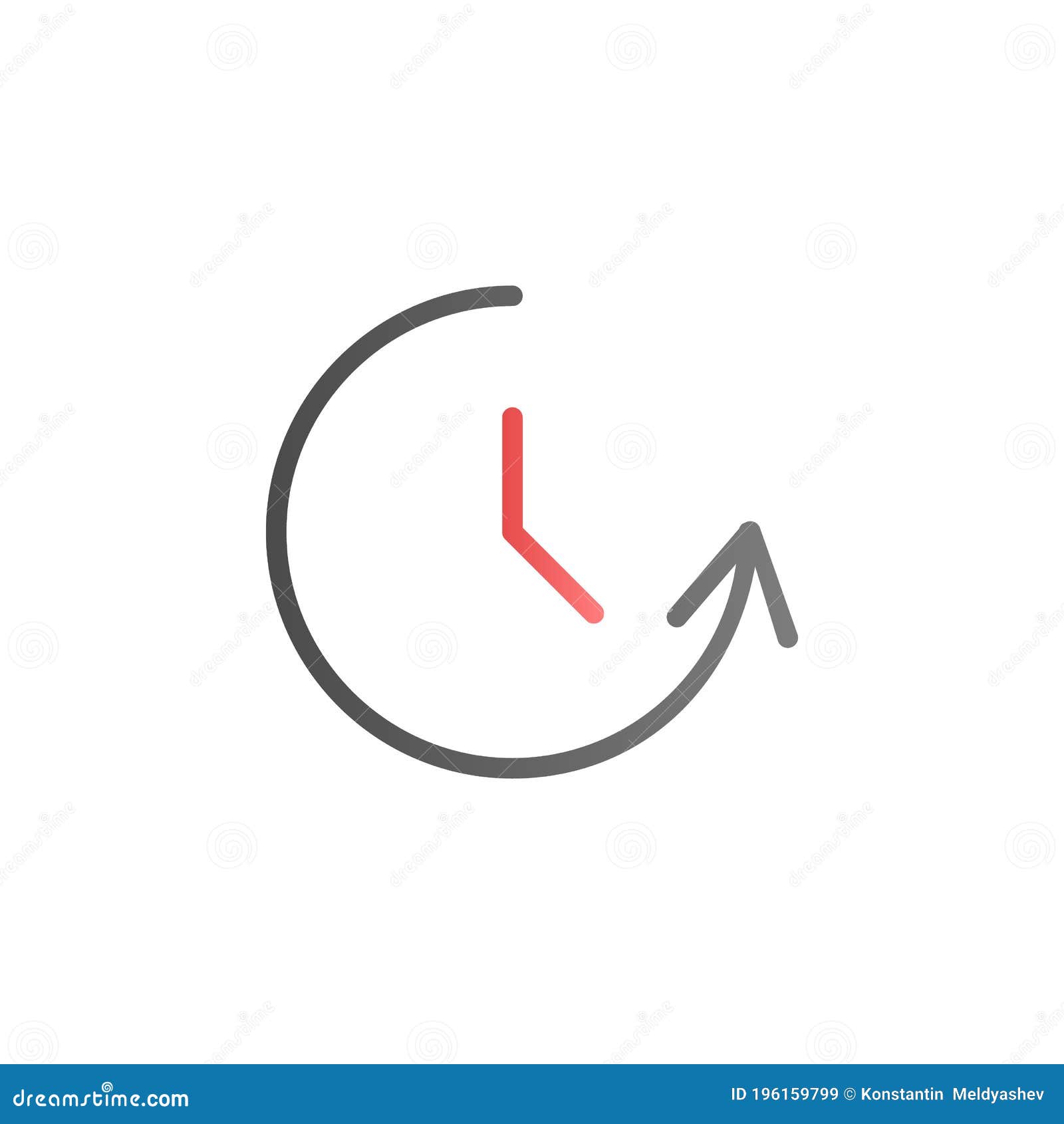 Counterclockwise Rotation Arrow Icon. Blue Mandatory Symbol. Vector ...