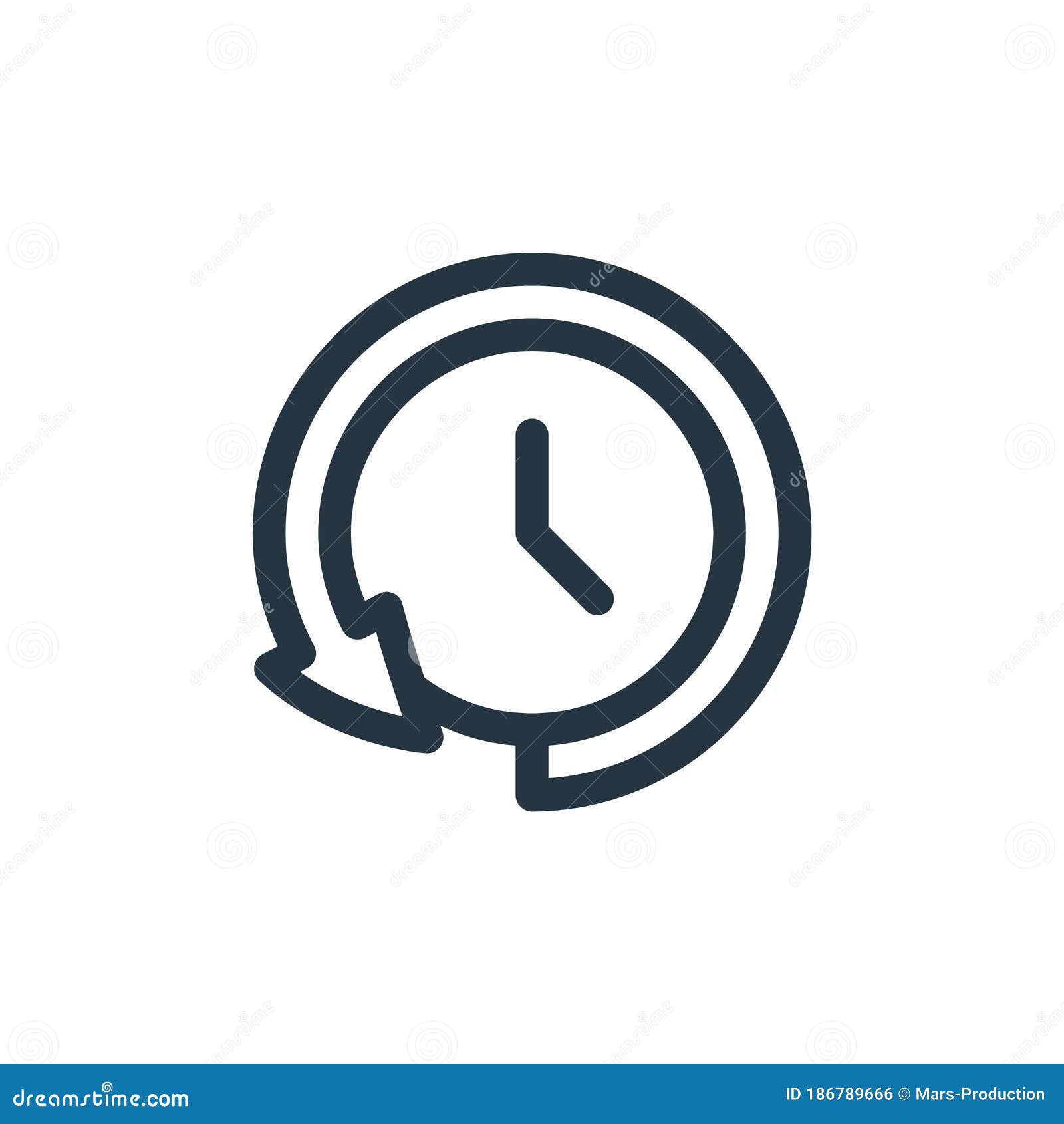 Counterclockwise Vector Icon. Counterclockwise Editable Stroke Stock ...