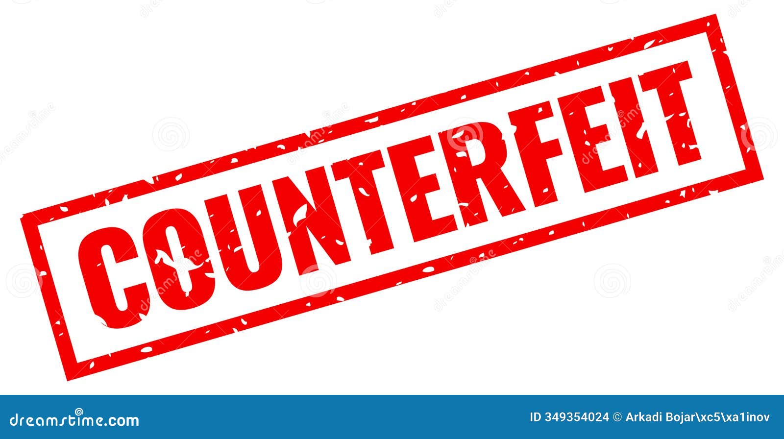 Counterfeit Red Caution Stamp Stock Vector - Illustration of cash ...