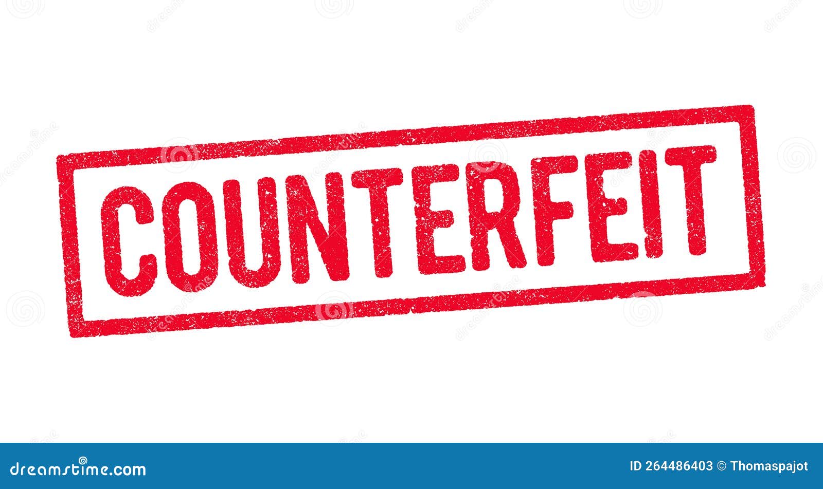 Counterfeit red ink stamp stock vector. Illustration of copy - 264486403
