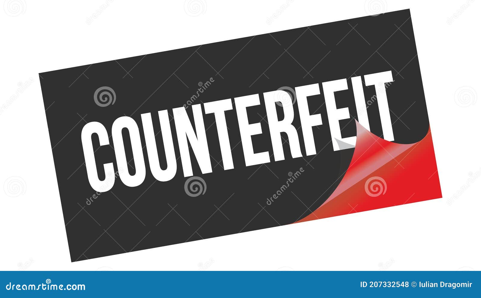 Counterfeit Text Written On Red Stamp Sign Stock Photo | CartoonDealer ...
