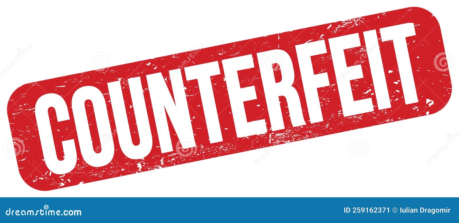 COUNTERFEIT Text on Red Grungy Stamp Sign Stock Illustration ...