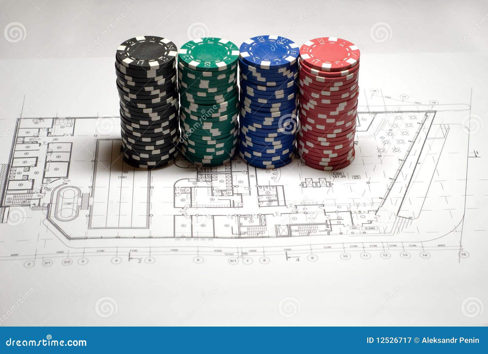 Counters and drawing stock image. Image of device, architecture - 12526717