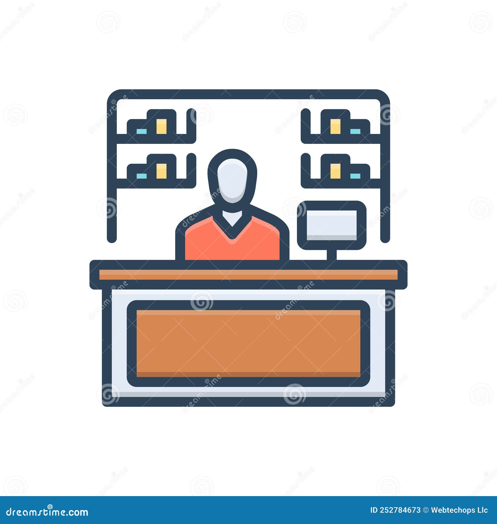 Color Illustration Icon for Counters, Slug and Desk Stock Vector ...