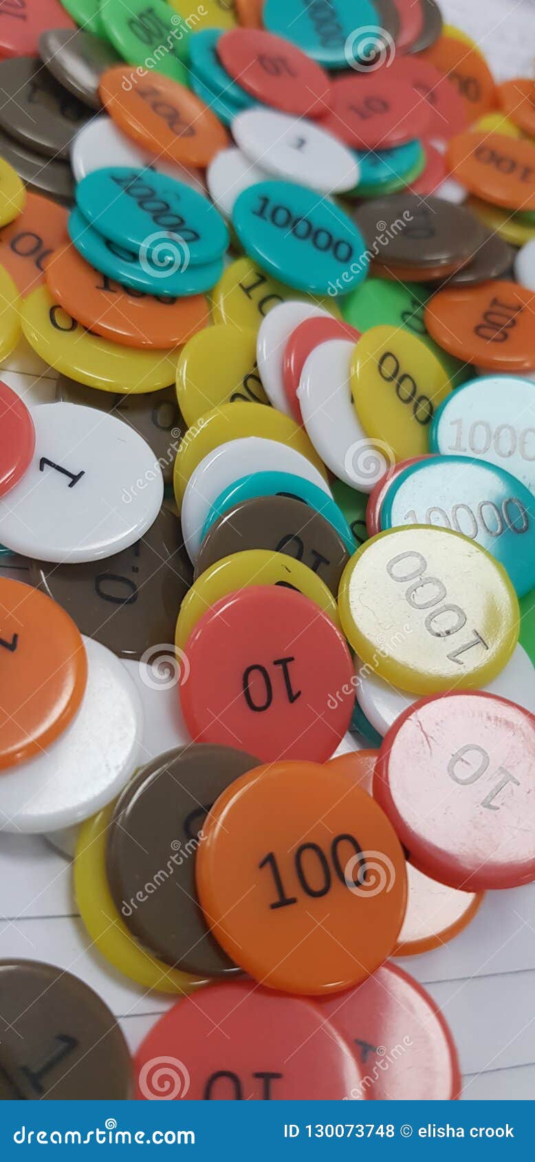 Counters stock photo. Image of colours, numbers, counters - 130073748