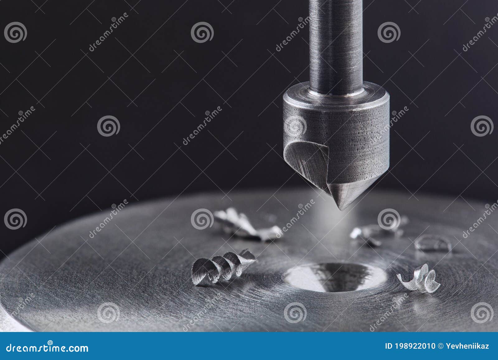 Countersink Drill Bit Make Sink in Hole in Steel Billet. Locksmith Work ...