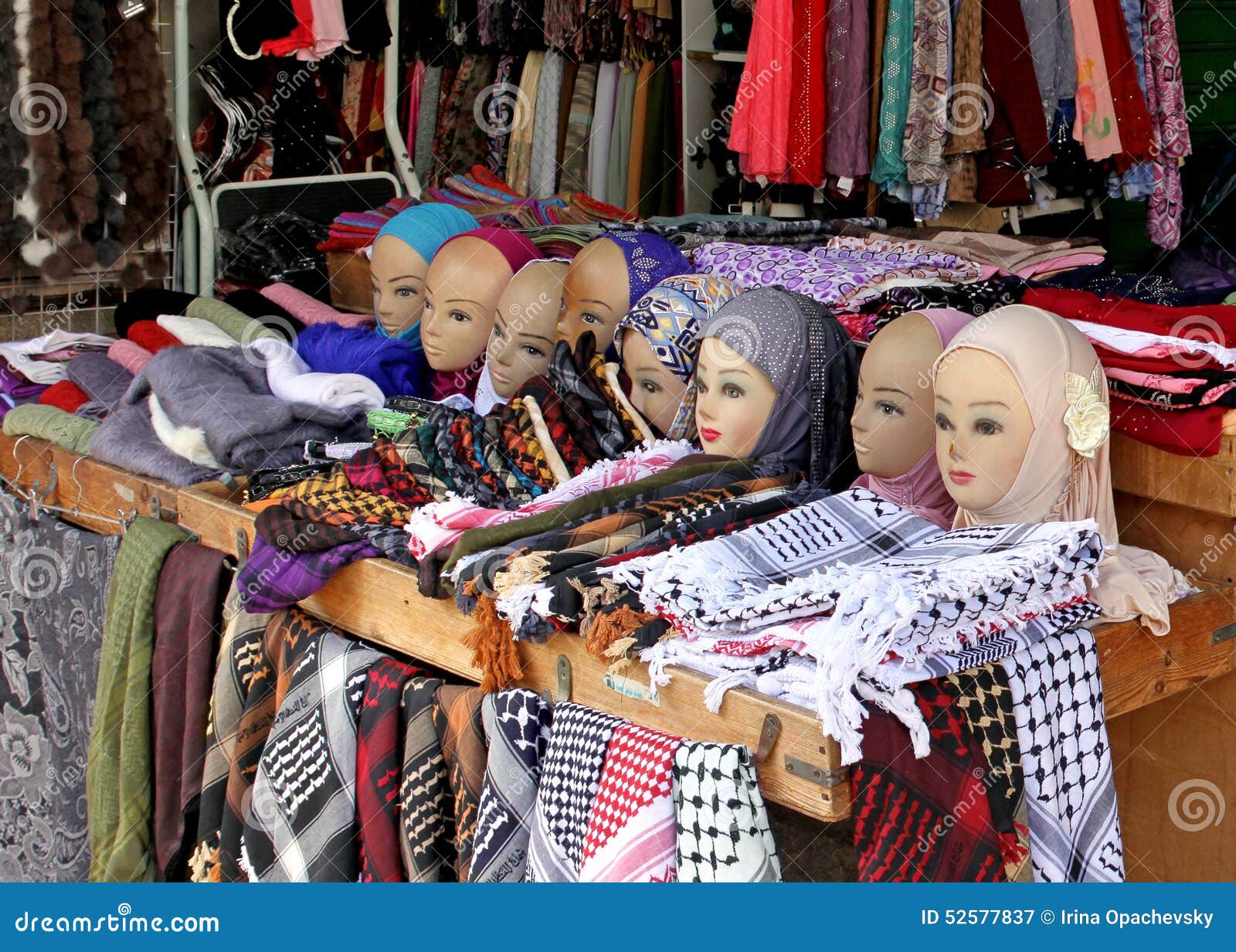 Countertop Arabic Bazaar in Jerusalem Stock Image - Image of scarf ...