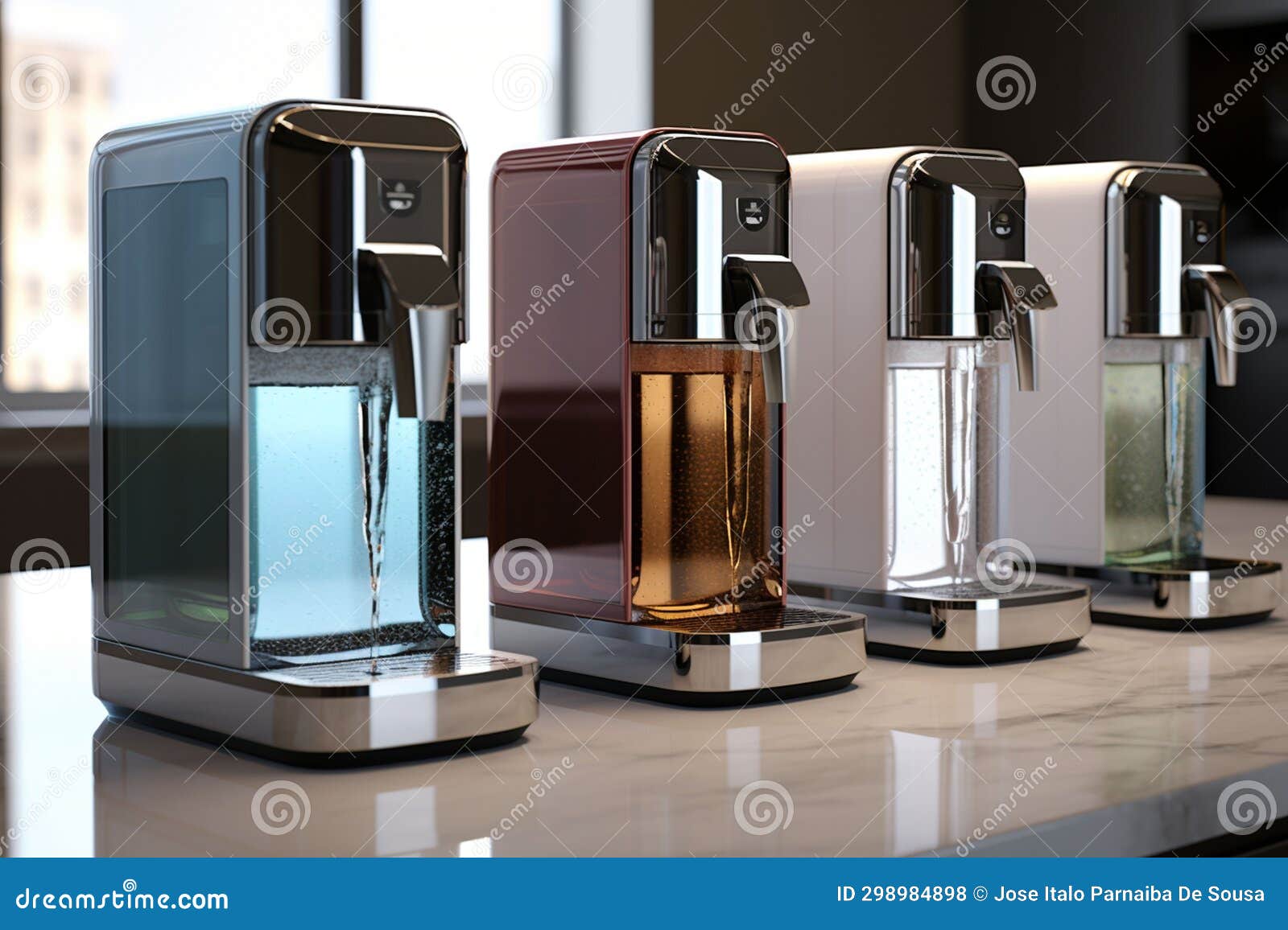 Countertop Water Dispensers with Hot and Cold Opti Stock Photo - Image ...