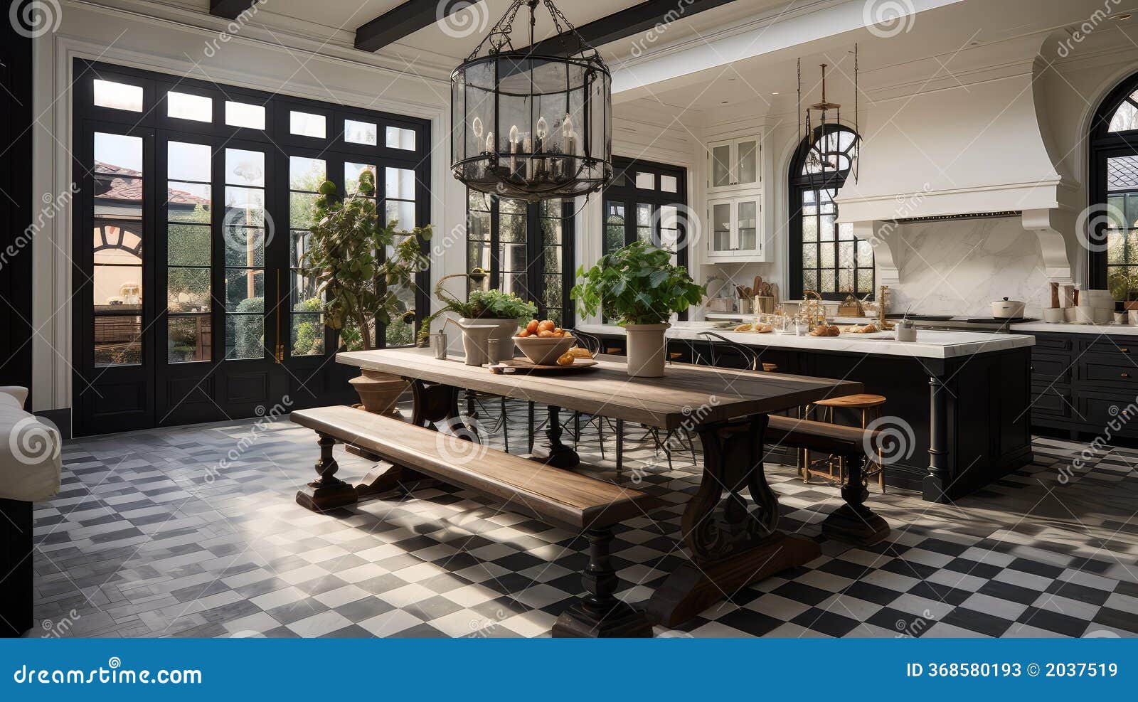 Countertops Classic Kitchen Royalty-Free Cartoon | CartoonDealer.com ...