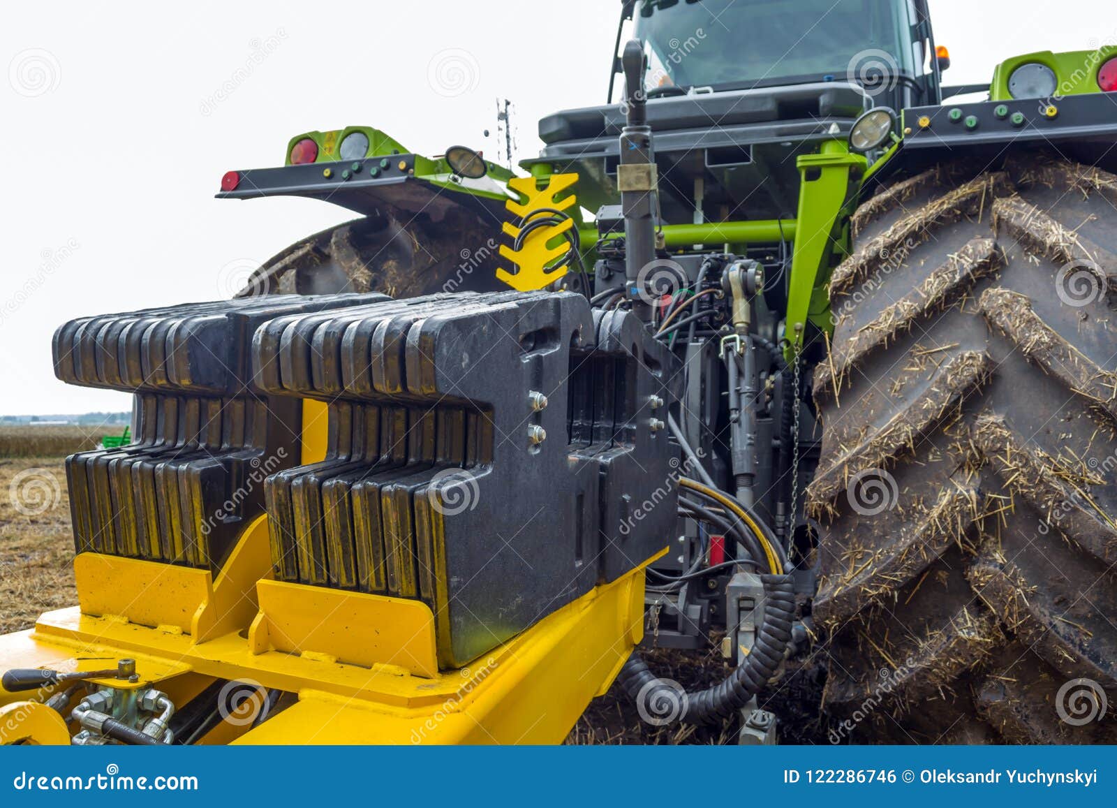 Counterweight Mounted Behind a Powerful, Modern Tractor Stock Photo ...
