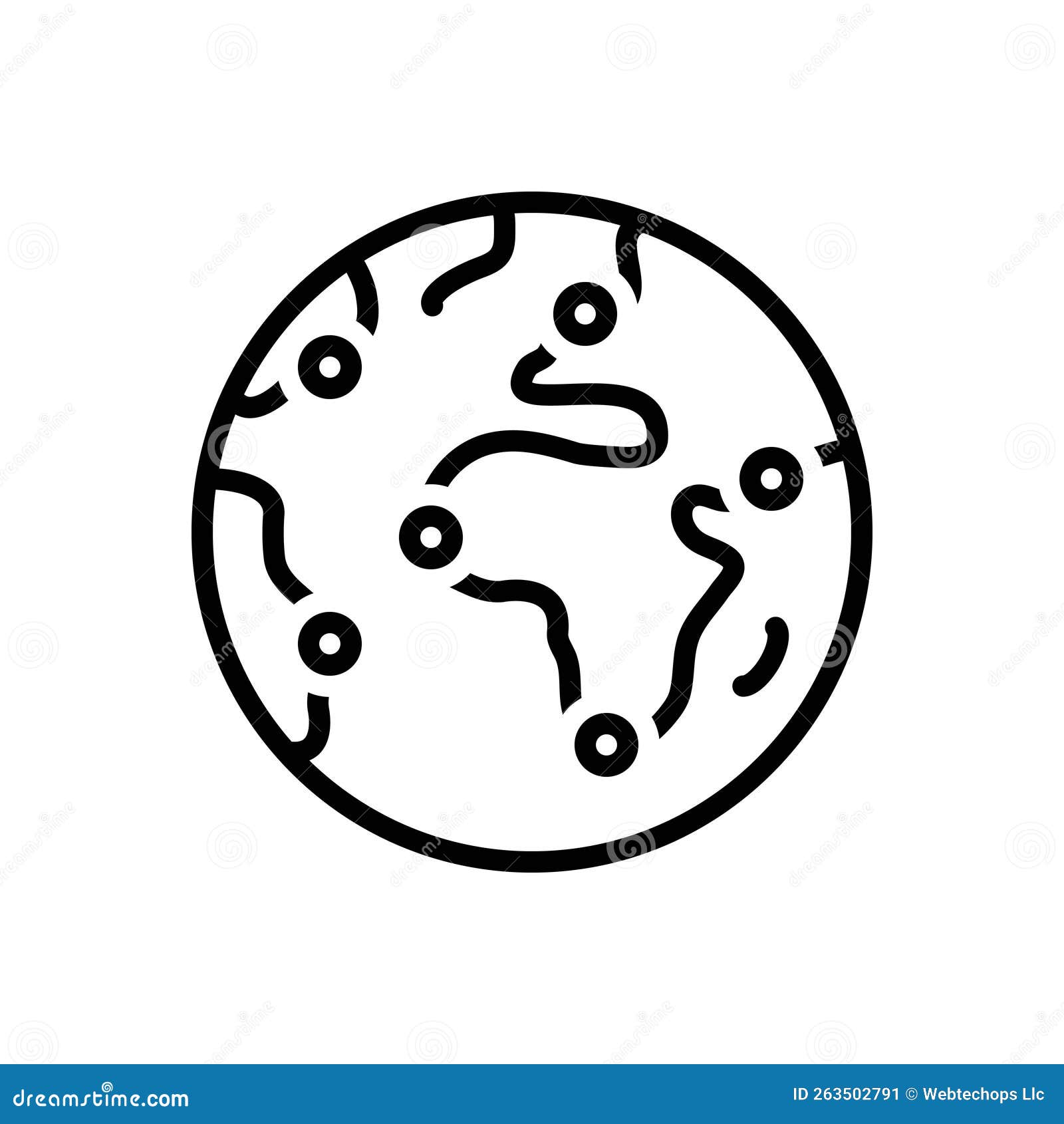 Black Line Icon for Counties, Territory and Region Stock Vector ...