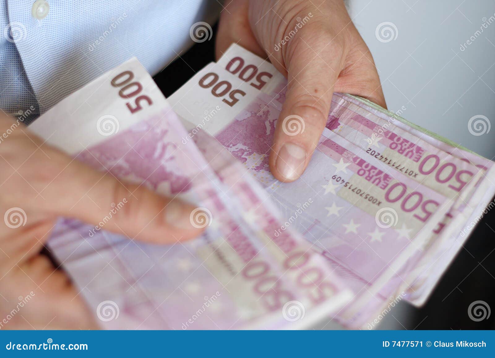 Counting Big Euros stock image. Image of banknotes, accounting - 7477571