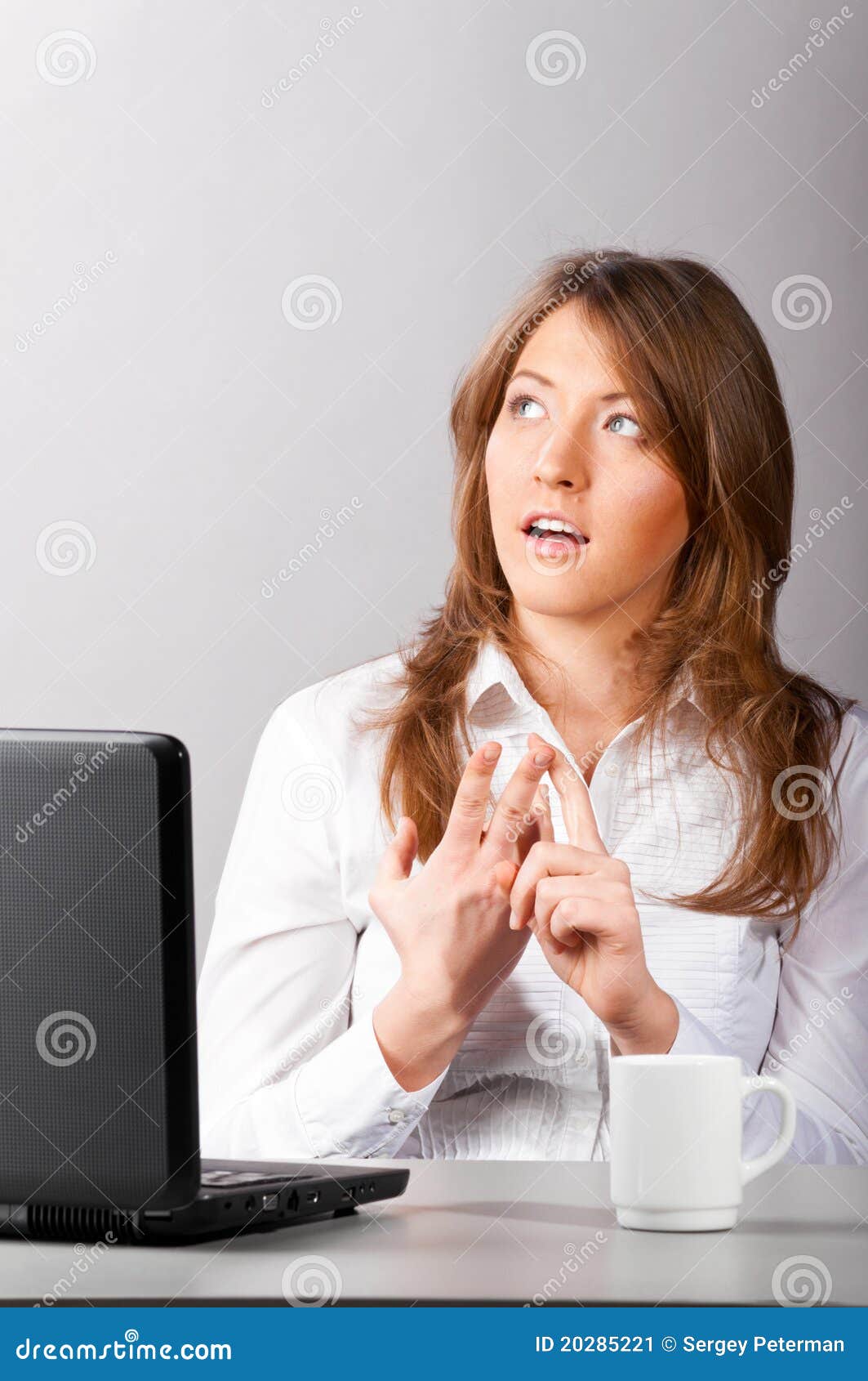 Counting business woman stock image. Image of elegant - 20285221