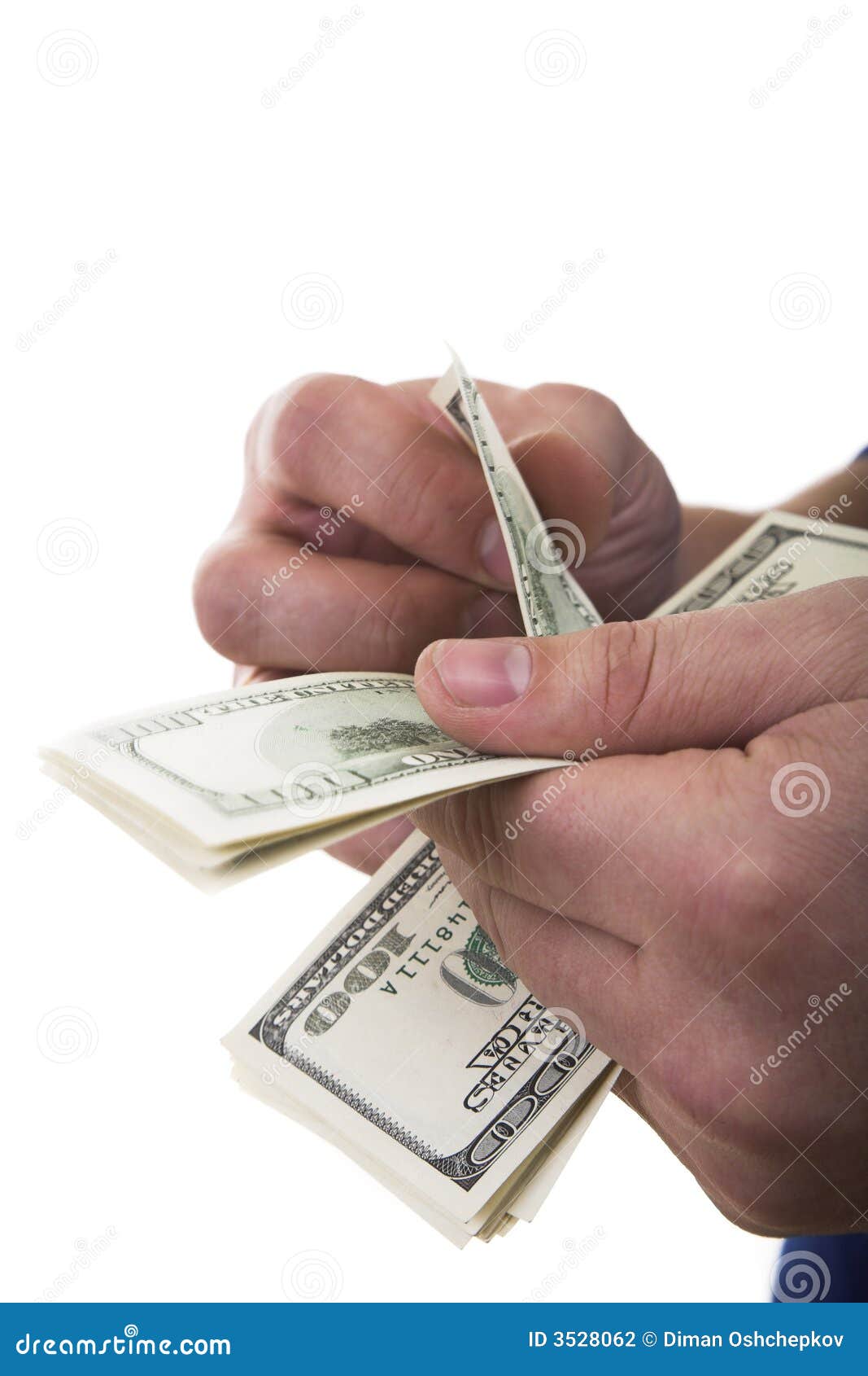Counting dollars stock photo. Image of human, holding - 3528062